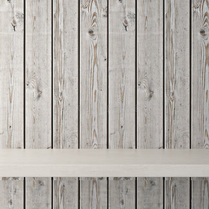 Empty Shelf On Wooden Background Stock Photo - Image of plank, design ...
