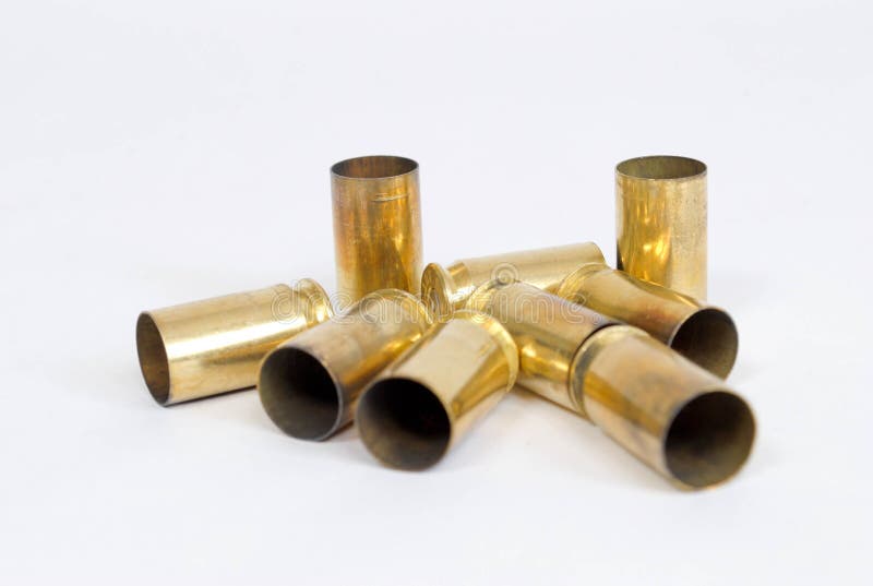 Empty Shell Casings stock photo. Image of spent, brass - 38401490