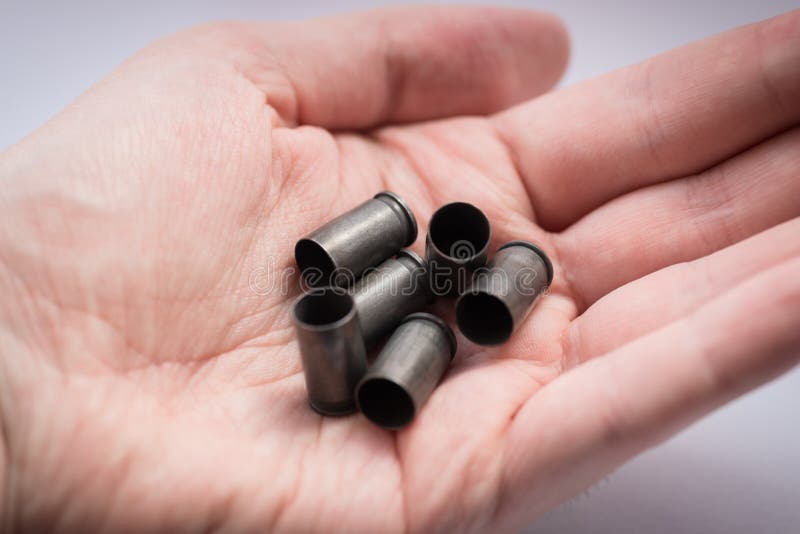Empty shells. stock image. Image of copper, kill, pistol - 56102101