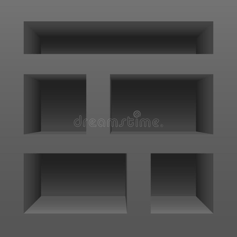 Empty shelves stock vector. Illustration of furniture - 27547510