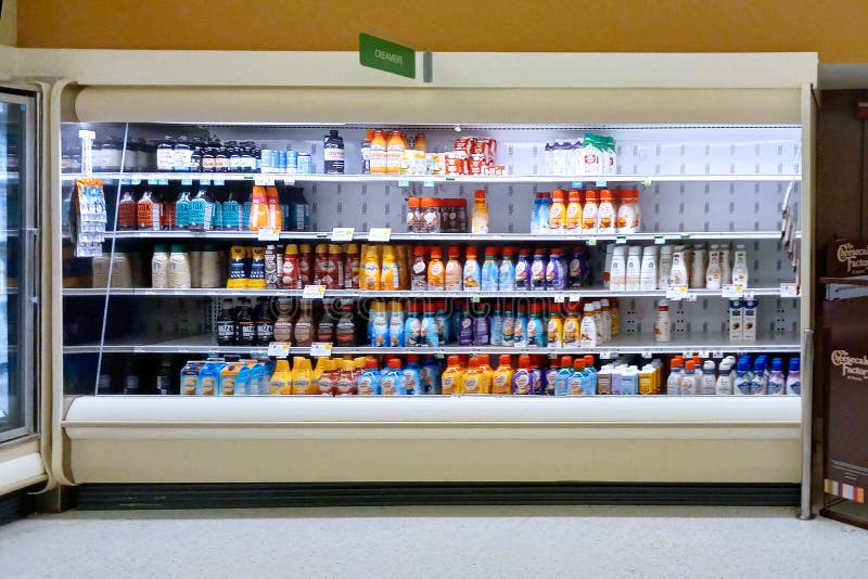 Empty Shelves in a Grocery Store Editorial Photo - Image of retail ...