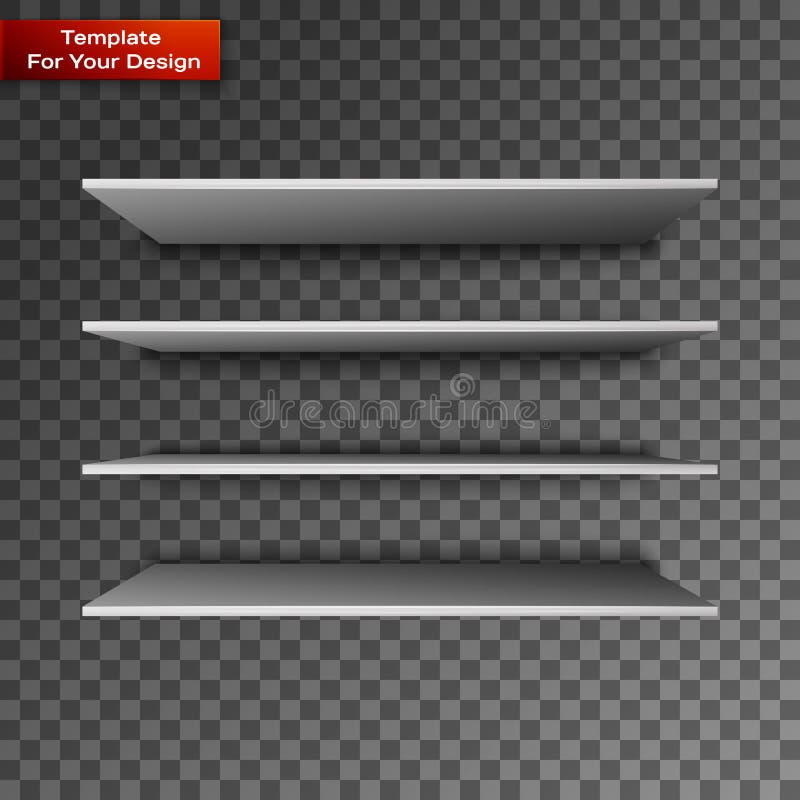 Empty Shelves for Presentation Stock Vector - Illustration of equipment ...