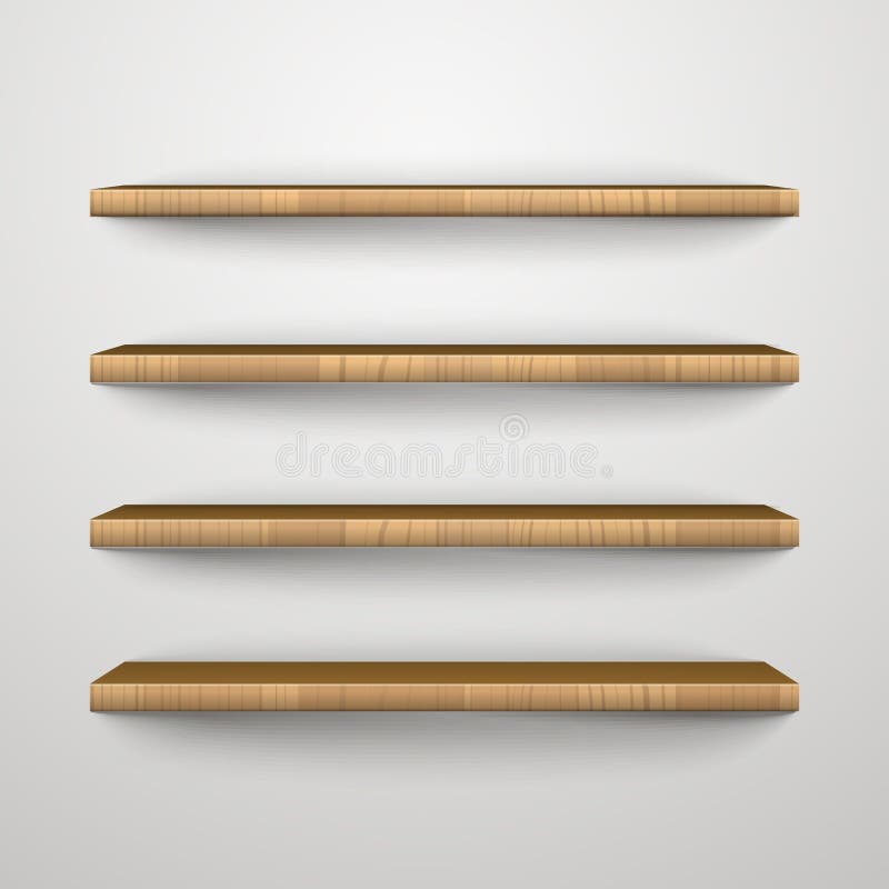 Empty Shelves Vector Illustration Stock Vector - Illustration of ...