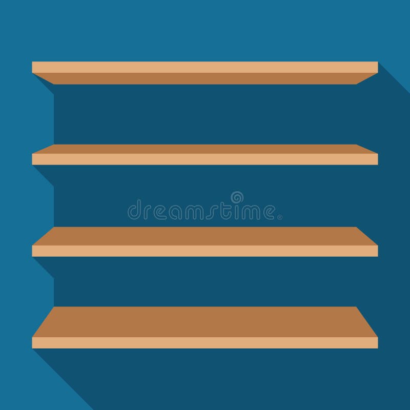 Empty Shelves for Your Design. Stock Vector - Illustration of banner ...