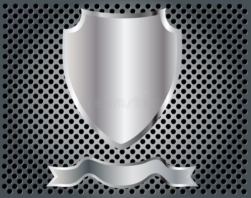Empty shield stock vector. Illustration of glossy, save - 34312009