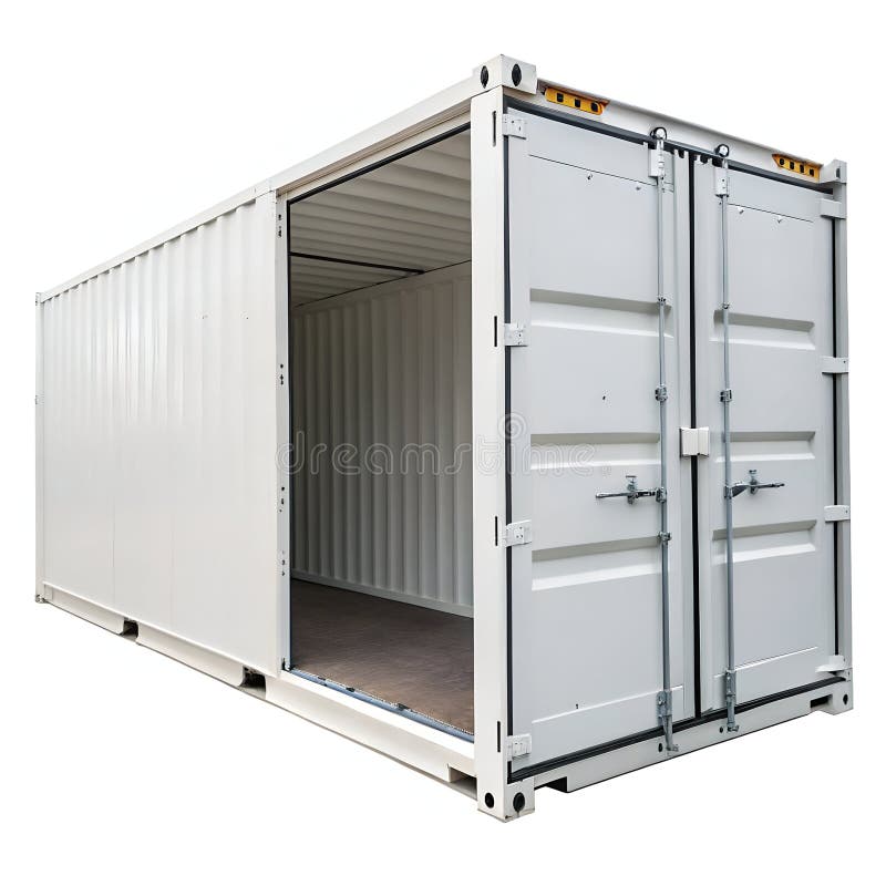 Empty Shipping Container Open Stock Illustration - Illustration of ...