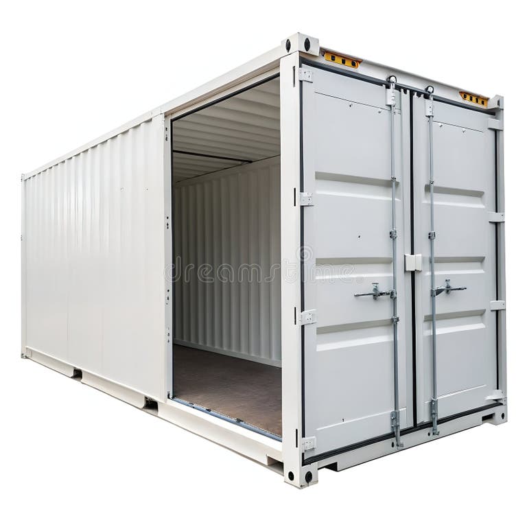 Empty Shipping Container Open Stock Illustration - Illustration of ...