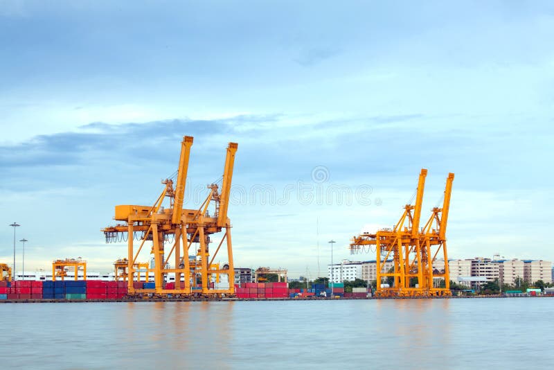 Empty Shipping Port stock image. Image of business, freight - 27454439