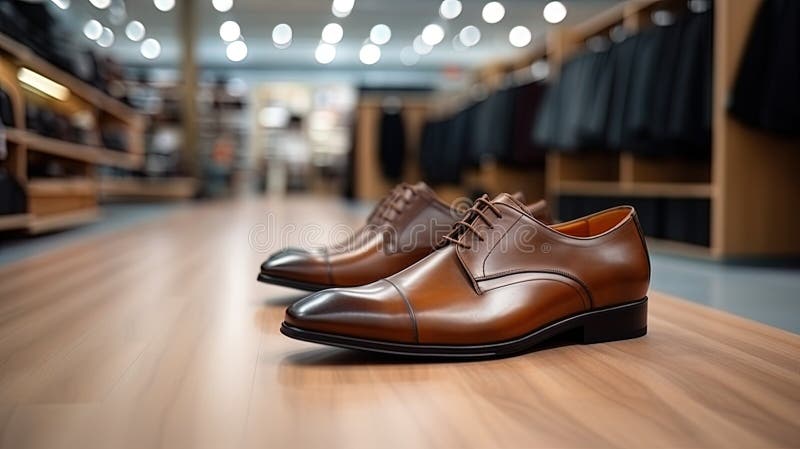 An Empty Shoes with Shoes in the Store before Opening Stock ...