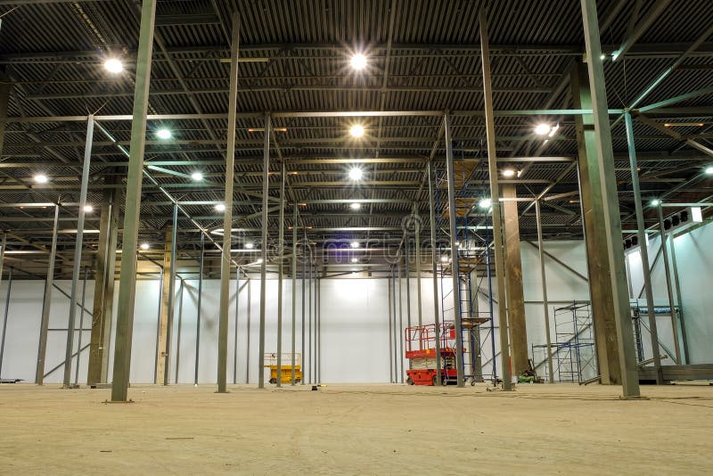 Empty Shop Inside the Factory Stock Photo - Image of wall, perspective ...