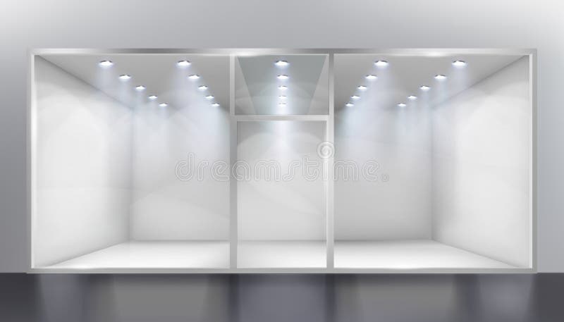 Empty Shop. Place for the Exhibition. Vector Illustration. Stock Vector ...