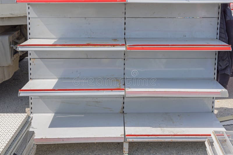 Empty Shop Shelf stock photo. Image of serbia, fixture - 250889304