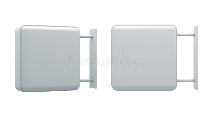 Empty shop sign mock up stock illustration. Illustration of poster ...