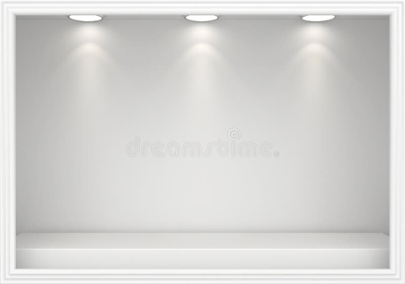 Empty Shop window display stock illustration. Illustration of facade ...