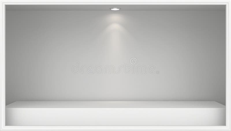 Empty Shop window display stock illustration. Illustration of concept ...