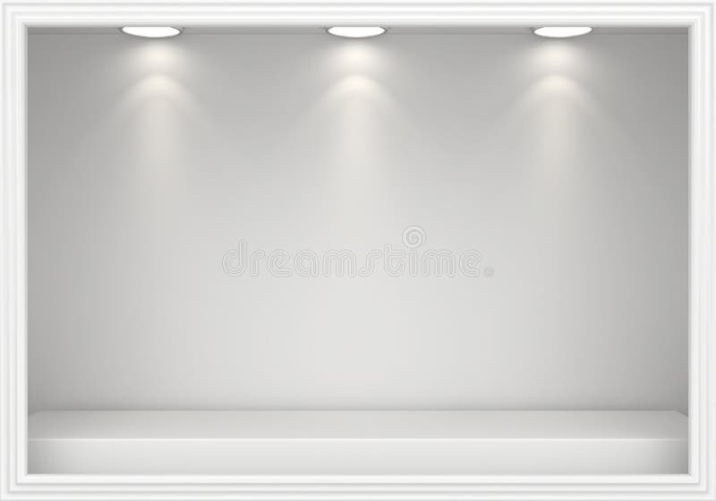 Empty Shop window display stock illustration. Illustration of ...