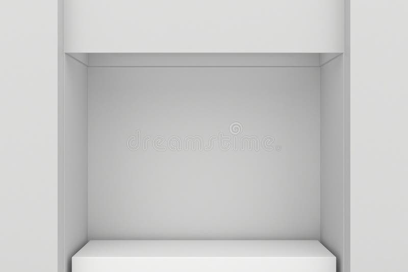 Shop Window Display, Empty Storefront with Light, Showcase Mock Up 3D ...