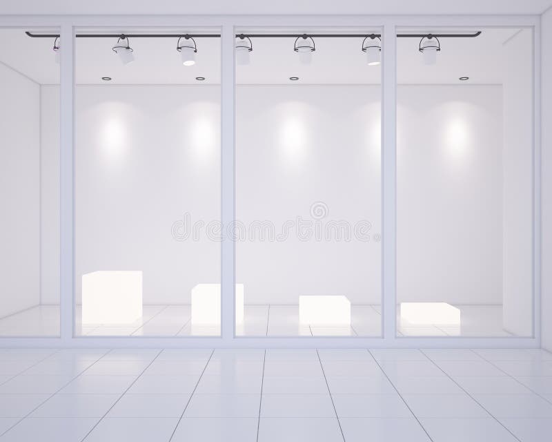 Empty shop-window stock image. Image of showcase, light - 58853971