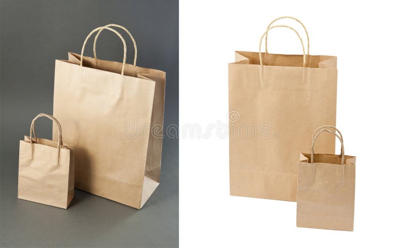 Empty Shopping Bag from Craft Paper Stock Photo - Image of natural ...