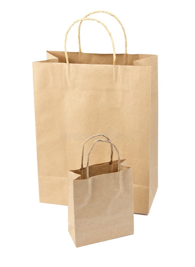 Empty Shopping Bag from Craft Paper Stock Photo - Image of natural ...