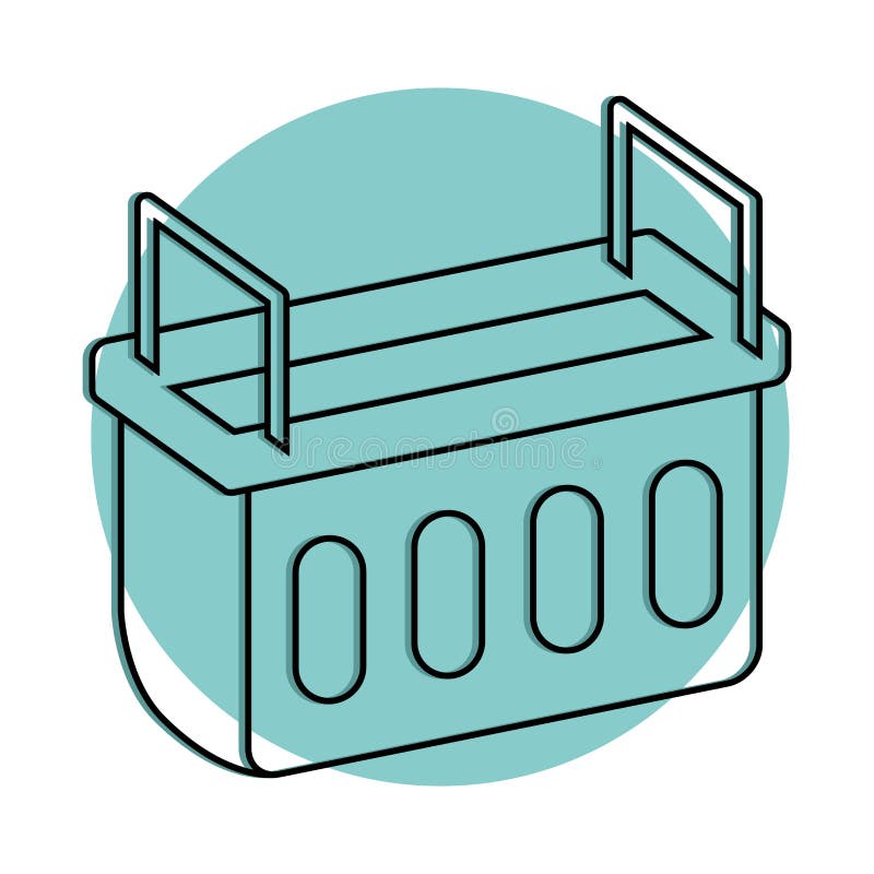 Empty shopping basket icon stock vector. Illustration of icon - 196419892