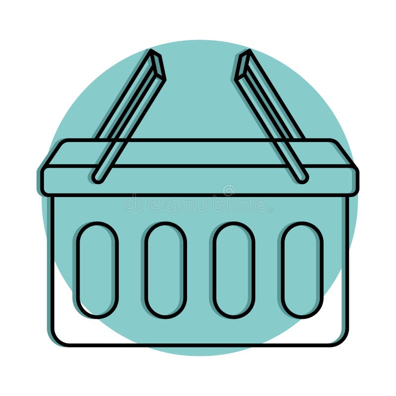 Empty shopping basket icon stock vector. Illustration of store - 196420189