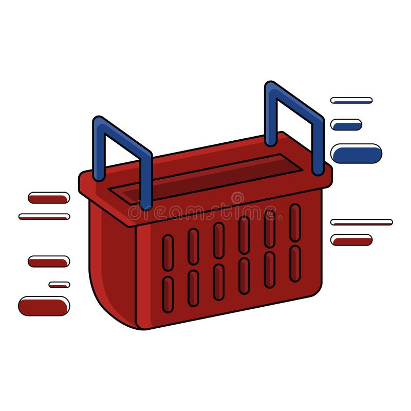 Empty shopping basket icon stock vector. Illustration of market - 196421381