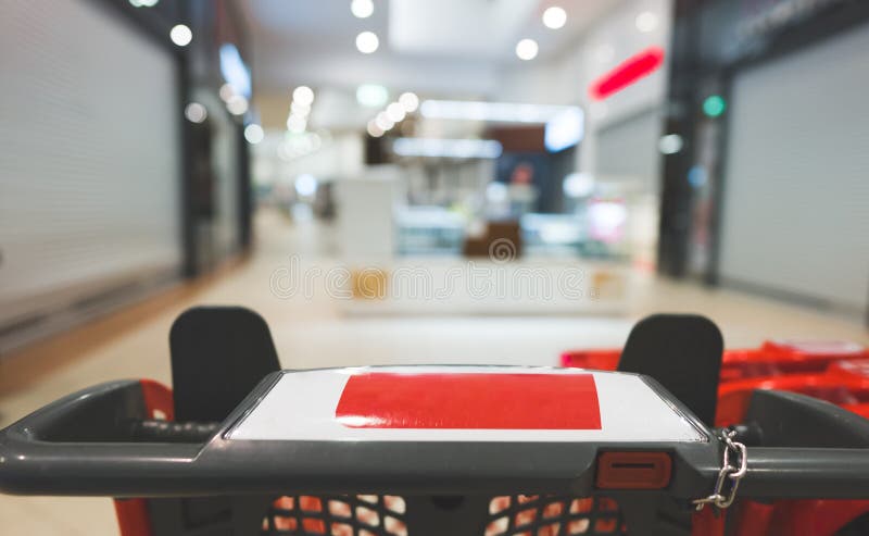 Empty shopping cart stock image. Image of mall, basket - 211783659