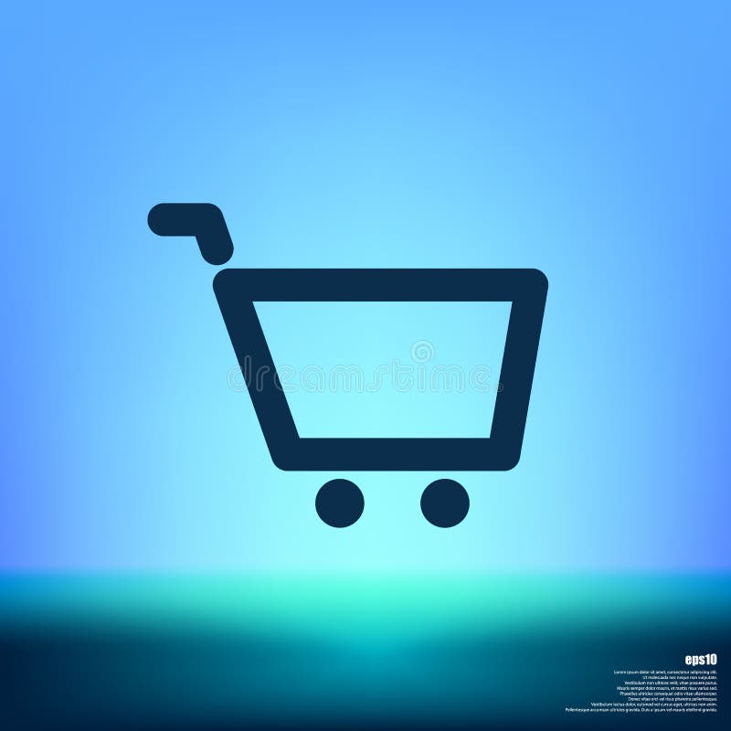 Empty shopping cart icon stock illustration. Illustration of cart ...