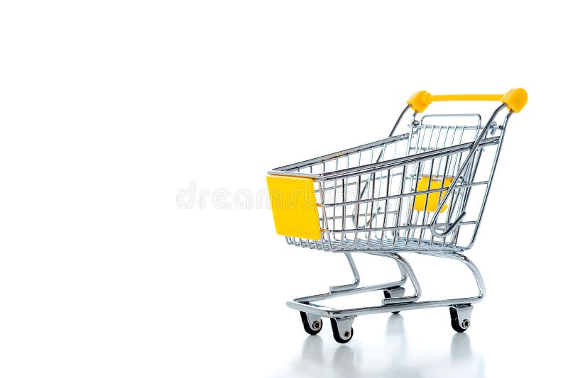 Empty Shopping Cart, Add To Cart. Stock Image - Image of concept ...