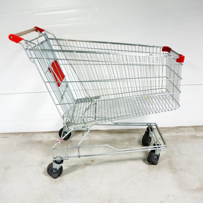 Empty Shopping Cart- Trolley Stock Image - Image of metal, concept ...