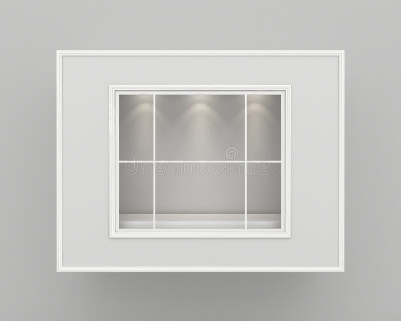 Empty showcase, mock up. stock illustration. Illustration of business ...