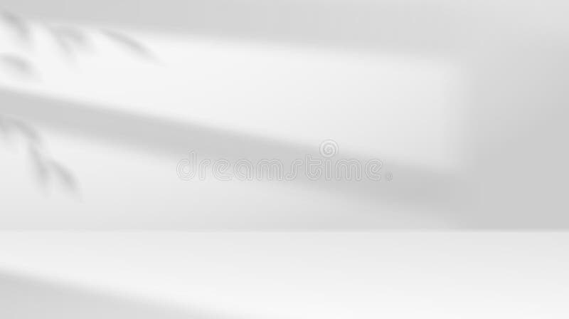 Empty Showroom and Leaves Shadows Vector Illustration Stock Vector ...