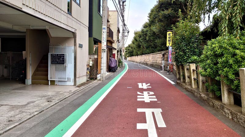 An Empty Side Road with Road Markings Editorial Image - Image of ...