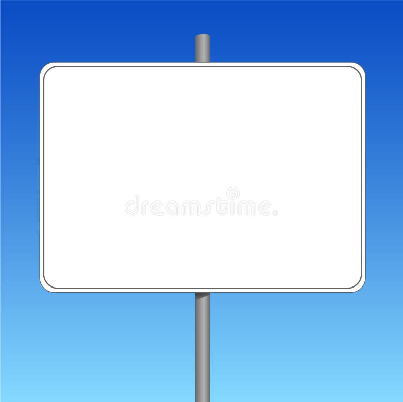 Empty Sign on a Patch of Grass Stock Illustration - Illustration of ...