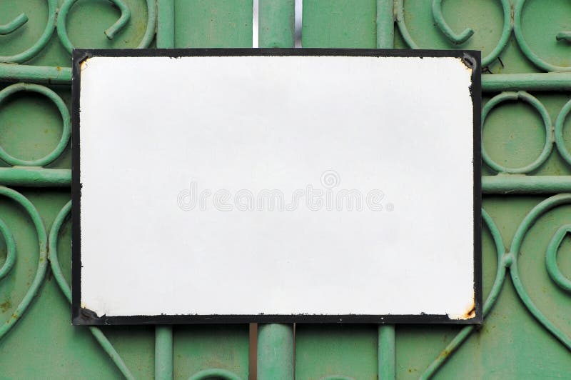 Empty sign stock photo. Image of plate, rough, iron, notice - 8479624