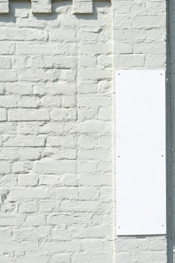 Empty Sign Board on a Wall for Your Text Stock Photo - Image of tone ...
