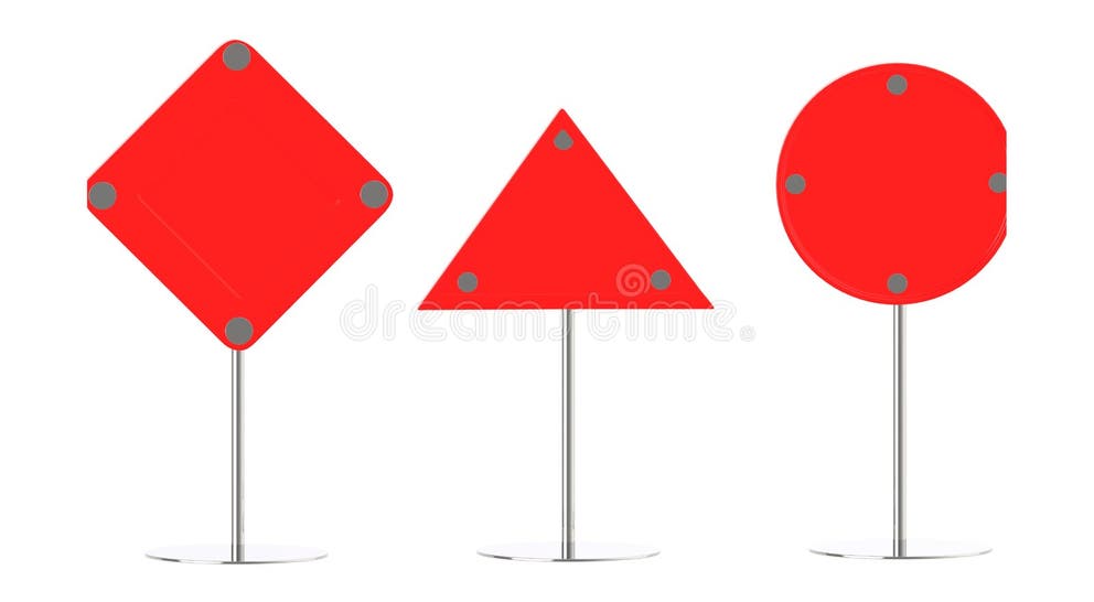 Empty Sign Boards - 3d Rendering Stock Illustration - Illustration of ...