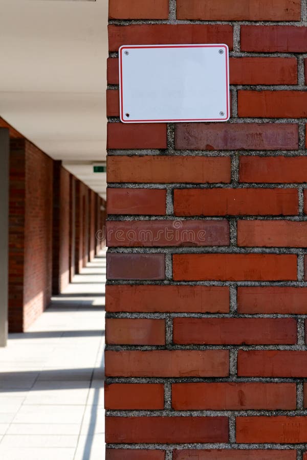 Empty Sign on Brick Wall stock image. Image of warning - 34819417