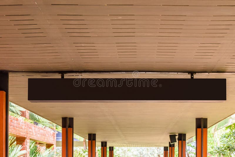 Empty sign hanging ceiling stock image. Image of square - 90913401