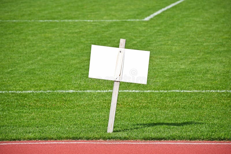 Empty Sign Next To the Soccer Field Stock Photo - Image of field, grass ...