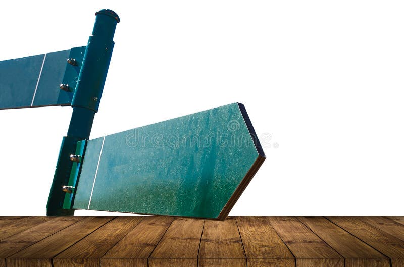 Empty Sign Pointers with a Space for Text. Pointers on a Wooden Pole ...