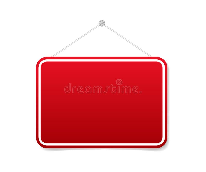 Empty Sign or Signboard. Vector Isolated Illustration. Realistic Vector ...