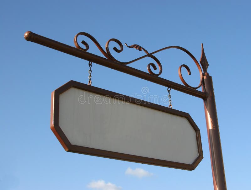 Empty sign on a street stock photo. Image of empty, chains - 609570