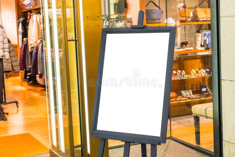 Empty Sign in the Street and Shopping Mall . Stock Photo - Image of ...