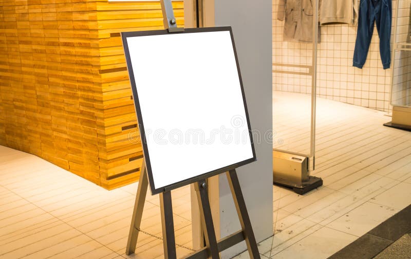 Empty Sign in the Street and Shopping Mall . Stock Photo - Image of ...