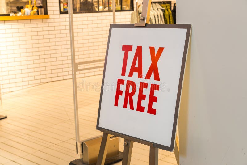 Empty Sign in the Street and Shopping Mall . Stock Image - Image of ...