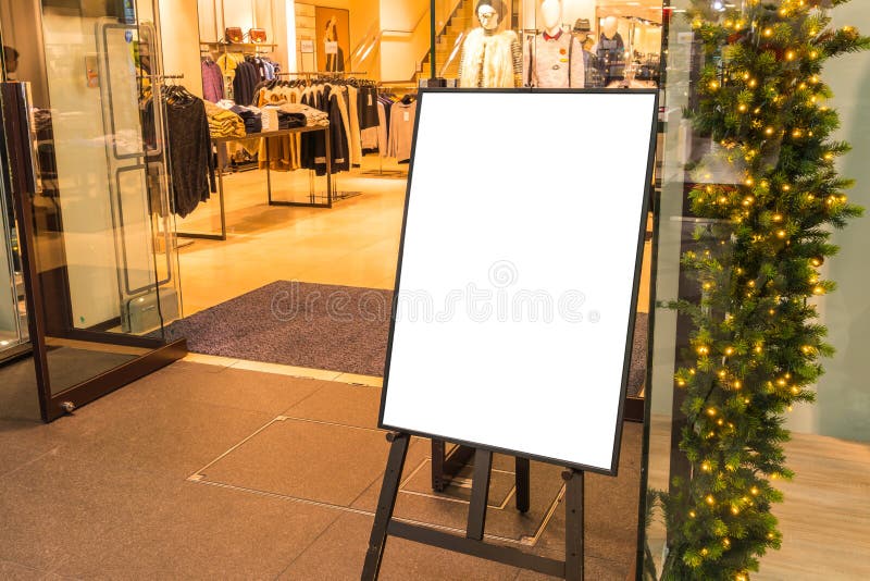 Empty Sign in the Street and Shopping Mall . Stock Photo - Image of ...