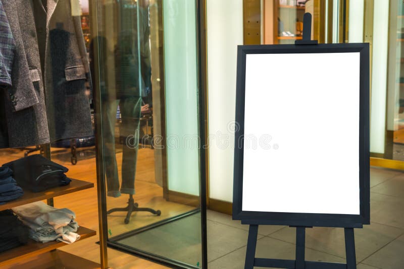 Empty Sign in the Street and Shopping Mall . Stock Image - Image of ...