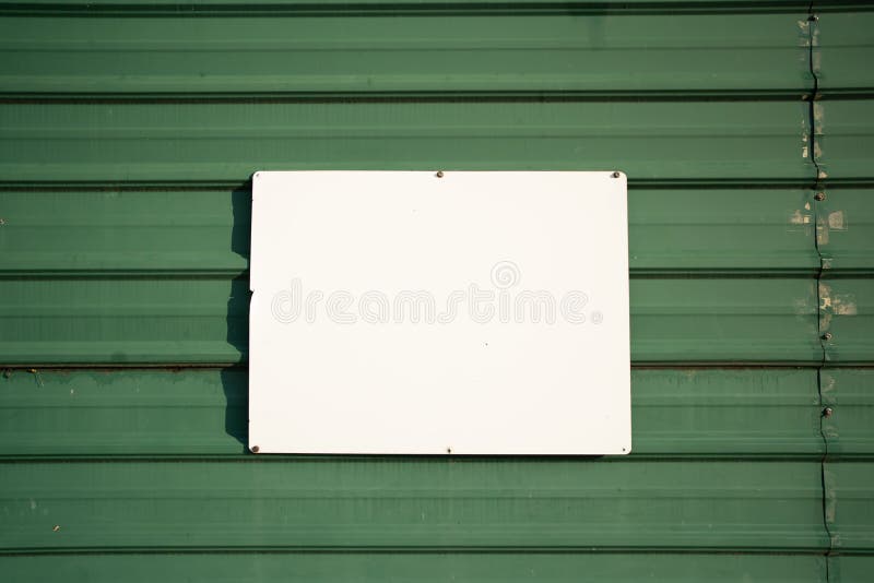 Empty Sign Template on Metal Sheet Stock Image - Image of board ...
